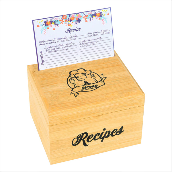 Recipe Box Gift Set - Bamboo – The Akshaya
